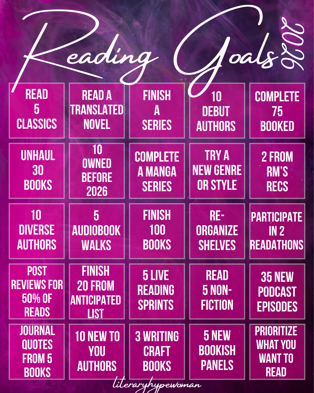 Setting Reading Goals for 2026 – Literary Hypewoman